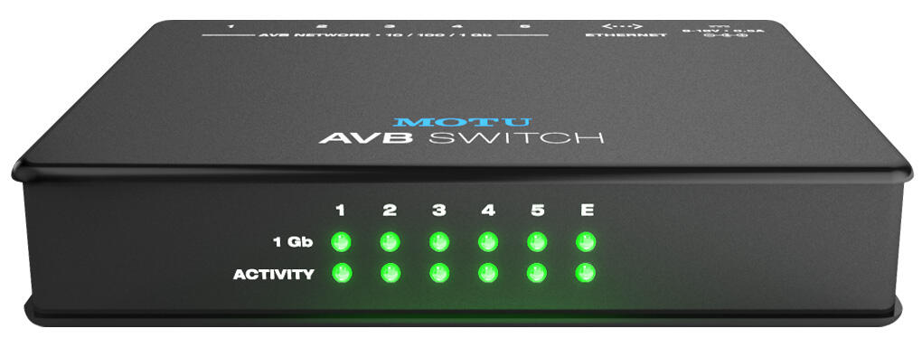 MOTU AVB Switch Femporters AVB Ethernet switch - Prolyd AS