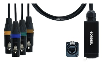 Cordial Ethercon Quad XLR M multikabel ETHERCON QUAD DMX-AES/EBU ...