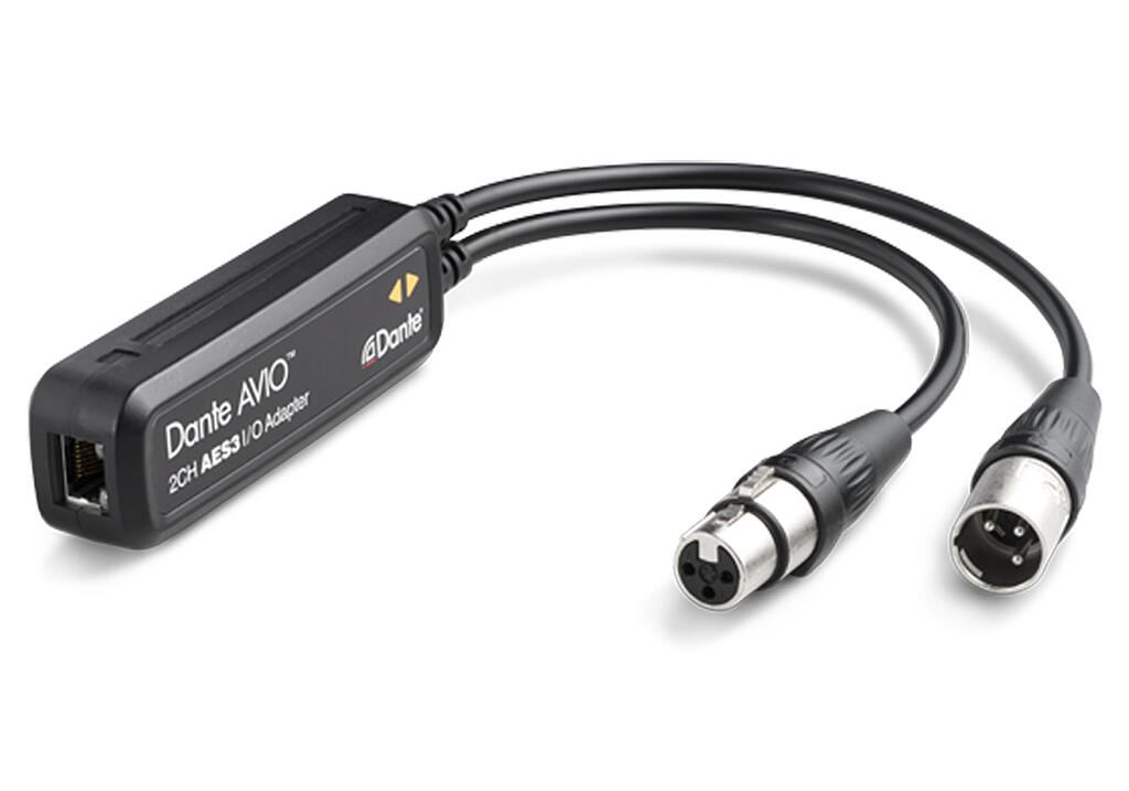Audinate Dante AVIO AES3 IO Adapter 2x2 AES3 - DANTE konverter stereo ...