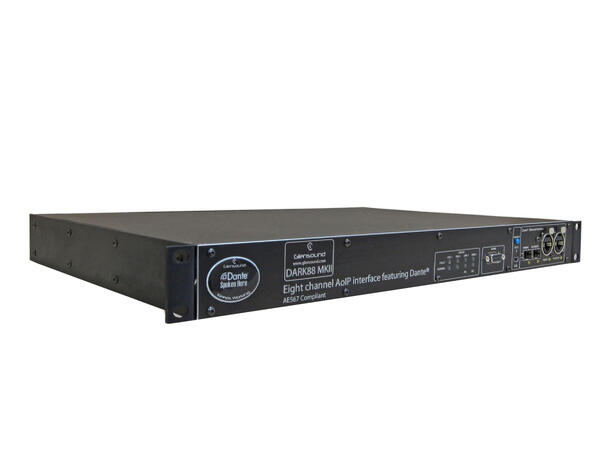 Glensound DARK88 MKII Dante ADDA 1u 19" rack mount 8 input and 8 output ...