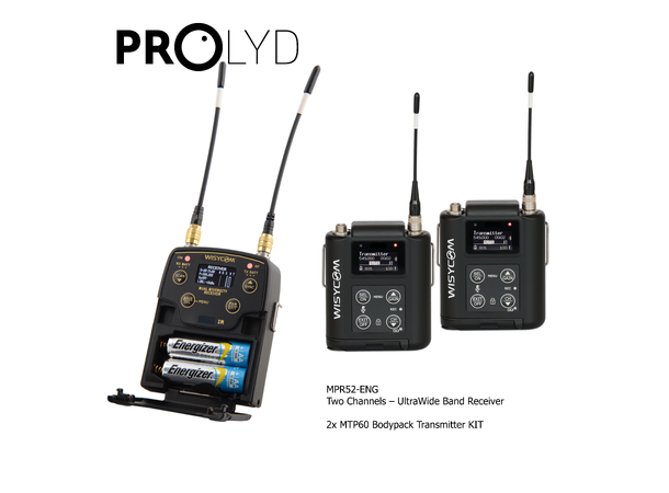 WISYCOM MPR52 ENG KIT 1x MPR52 Rx og 2x MTP60 Tx - Prolyd AS