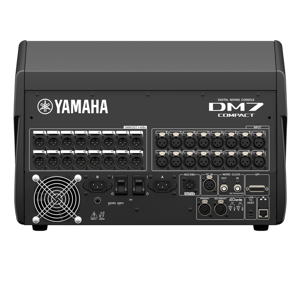 YAMAHA DM7 Compact Digital Mikser DANTE 72 kanaler, 12+4 Fade, 144 IO ...