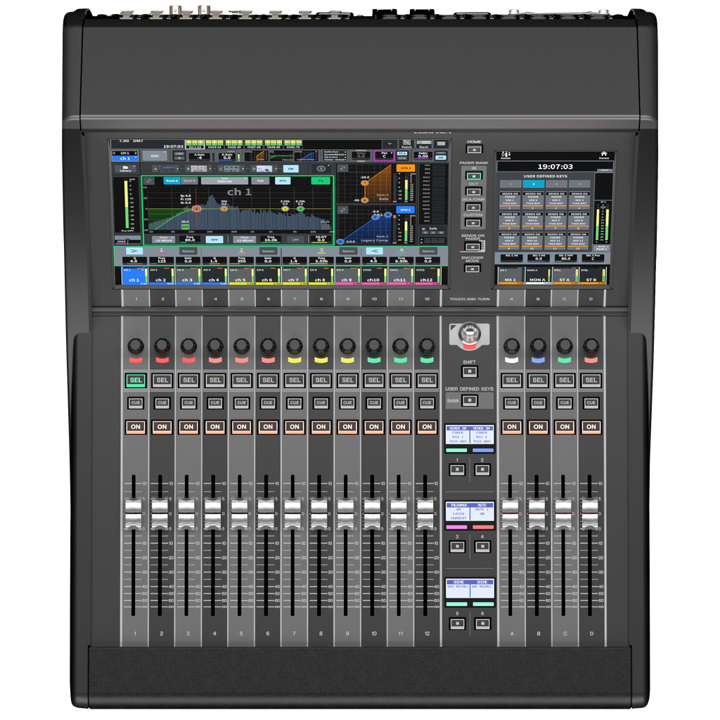 YAMAHA DM7 Compact Digital Mikser DANTE 72 kanaler, 12+4 Fade, 144 IO ...