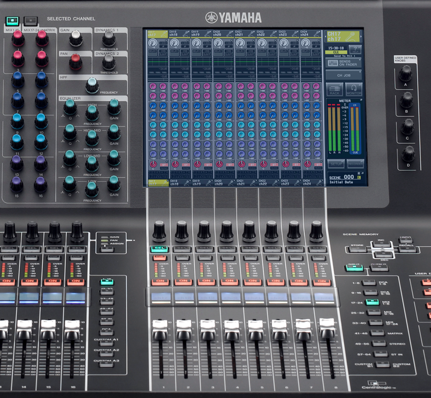 Yamaha CL3 Digital Mikser 64 kanaler + 8 stereo, 2 fader seksjoner ...